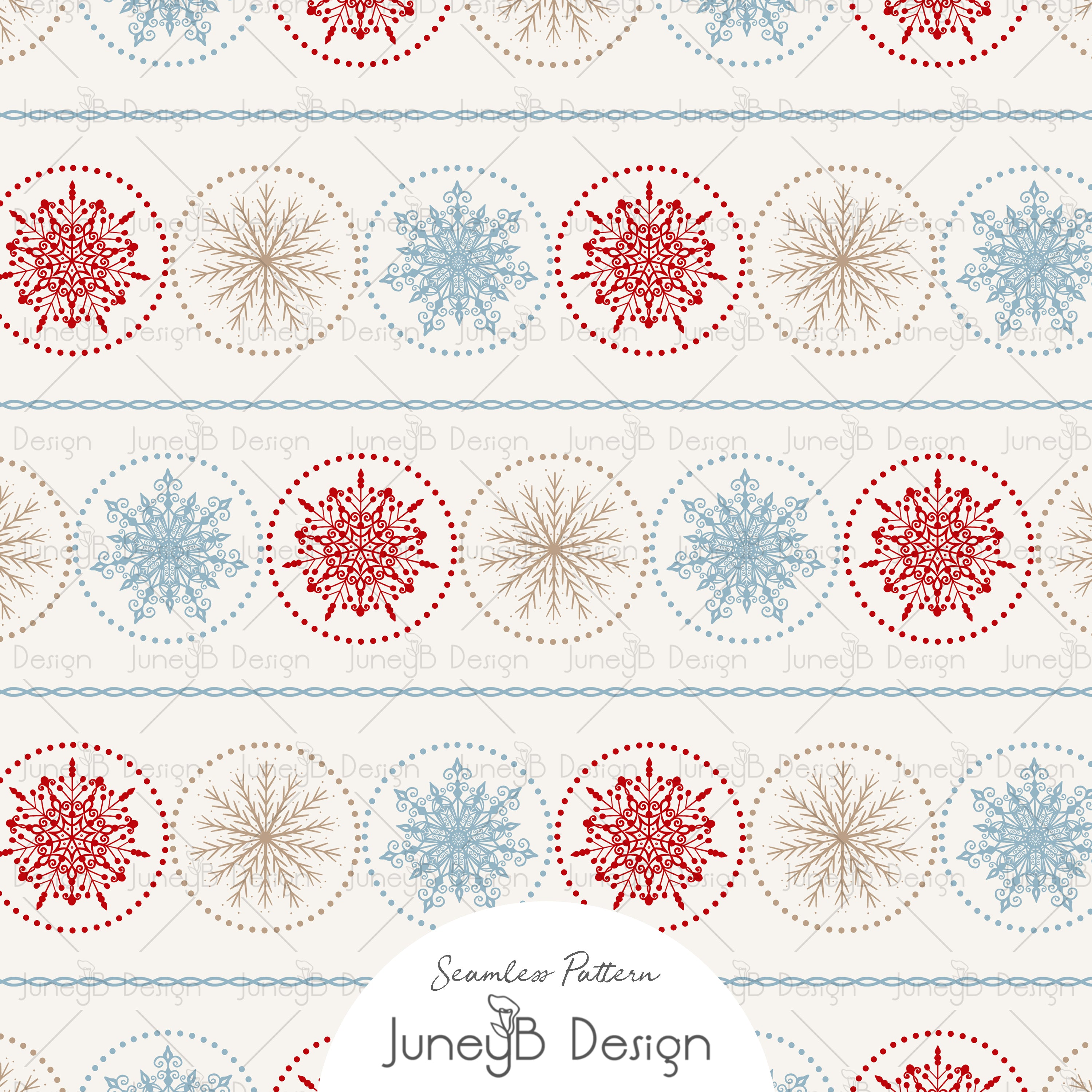 Nordic Christmas - Snowflakes - Multi – Joyful Surface Patterns